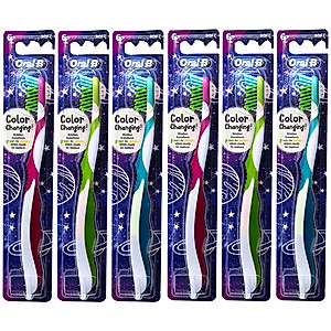 Oral-B Pro-Health Junior CrossAction Galaxy Toothbrush, Ages 6+, Soft - Pack of 6