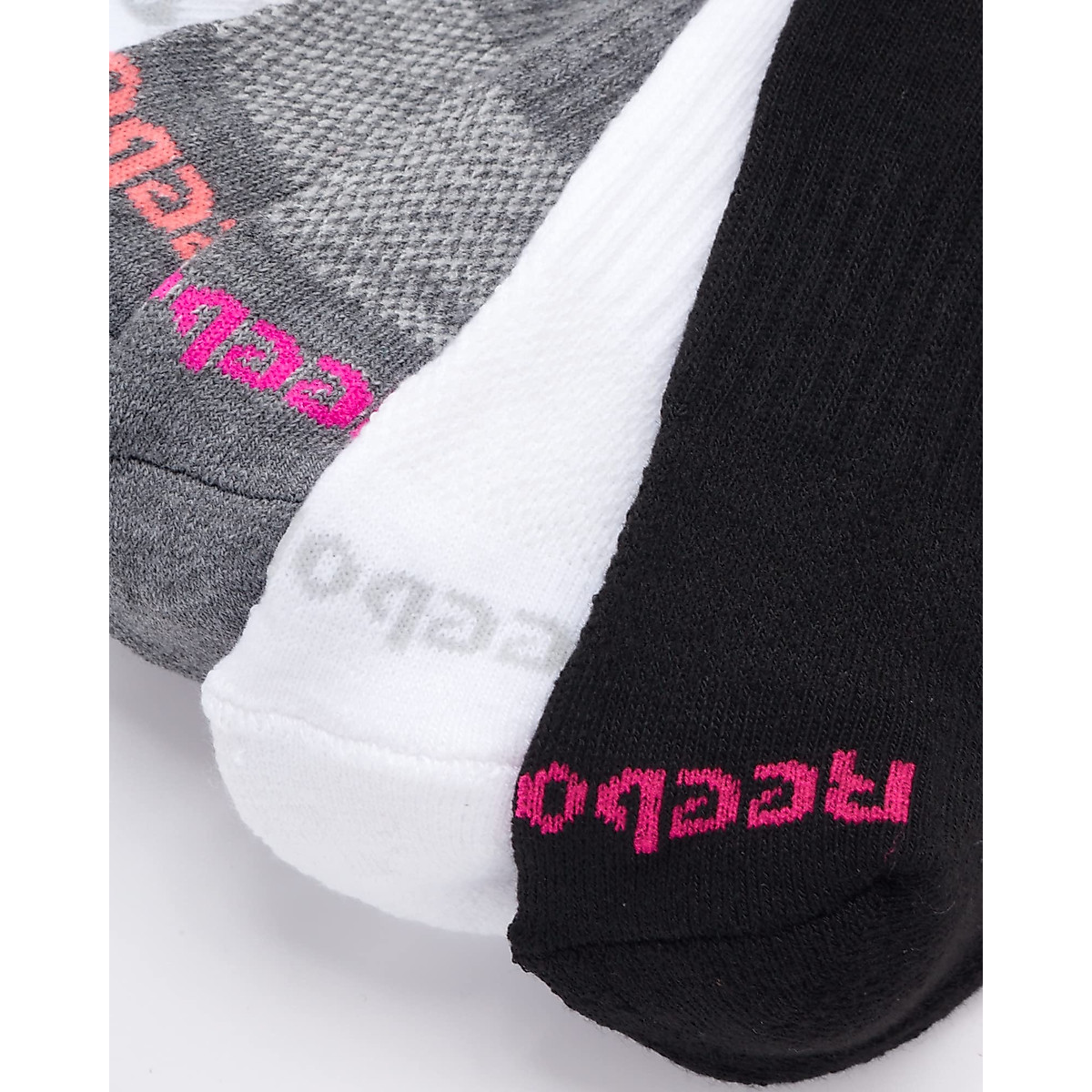 Reebok Women's Low Cut Socks - 6 Pack Performance Cushion Comfort No Show Socks - Breathable Athletic Socks for Women (4-10), Size 4-10, Black/White/Grey