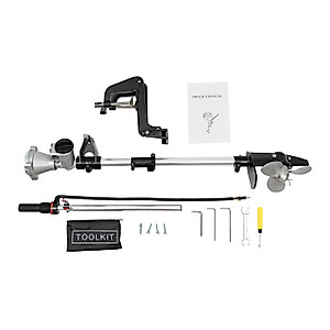 4 Stroke Outboard Motor,1.6KW Outboard Fishing Boat Motor Engine With Air Cooling,52CC Portables Boat Engine for Inflatable Boat Kayak and Small Boat