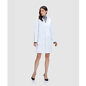 Dr. James 100% Cotton Premium Unisex Lab Coat for Men & Women, Phone & Tablet Pockets, Classic Fit, Snap Closing, 39" Length (S (Men S/Women M))