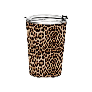 SUABO Leopard Print Cheetah Pattern Tumbler with Lid,Stainless Steel,Vacuum Insulated Coffee Mug,Sport Water Bottle Drinking Cup,Stays Cold/Hot,600 ML