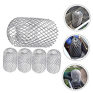 DOITOOL 5pcs Gutter Filter Mesh Strainer Sink Drain Pipe Water Sink Filter Downspout Splash Block Roof Leaf Filter Gutter Guards Roof Anti-Block Strainer Downspout Filter Roof Gutter Guard