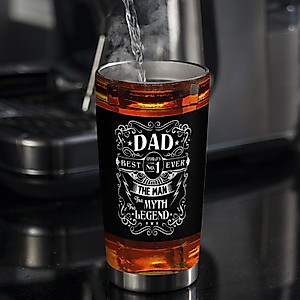 20oz Valentines Day Gifts for Him, Unique Birthday Gifts for Men, Dad, Son, Husband, Fathers Gifts, Father Man Myth Legend Dad Tumbler Cup, Travel Coffee Mug with Lid