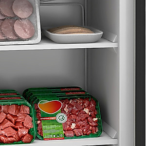 HOMCOM Upright Freezer, 3.0 Cubic Feet Compact Mini Freezer with Reversible Single Door and Adjustable Thermostat, Small freezer for Home, Dorm, Apartment, Home Office, Silver
