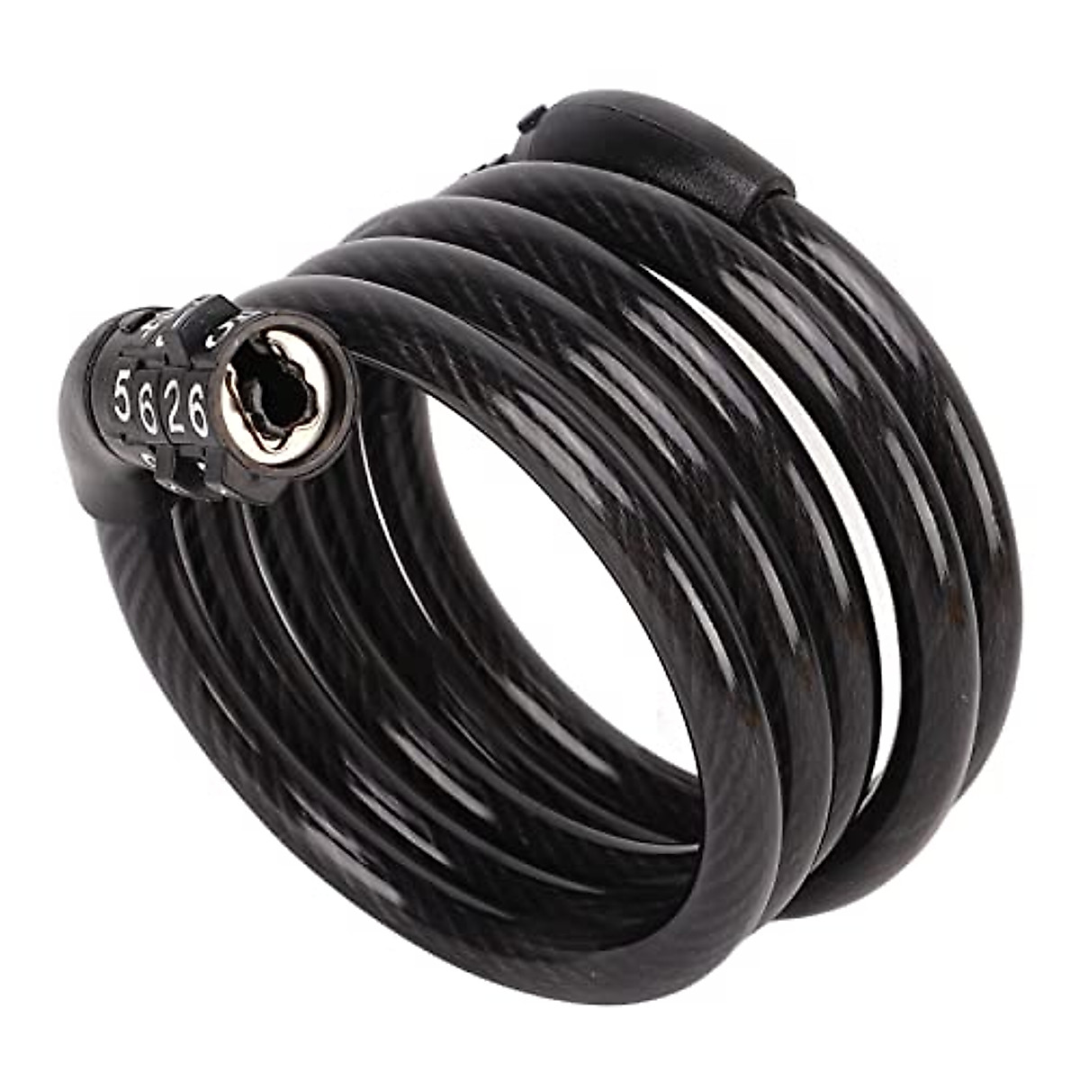 Bike Cable Lock, Manganese Steel Scratch Proof Drill Resistant Anti Theft Chain Lock Combination Not Changeable Password for Scooters