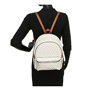 Premium Lux Details Set of 3 Zipper Backpack,Logo Print Design (Signature Brown),Crossbody&Wallet Teens,Adults College,Travel,Hikes