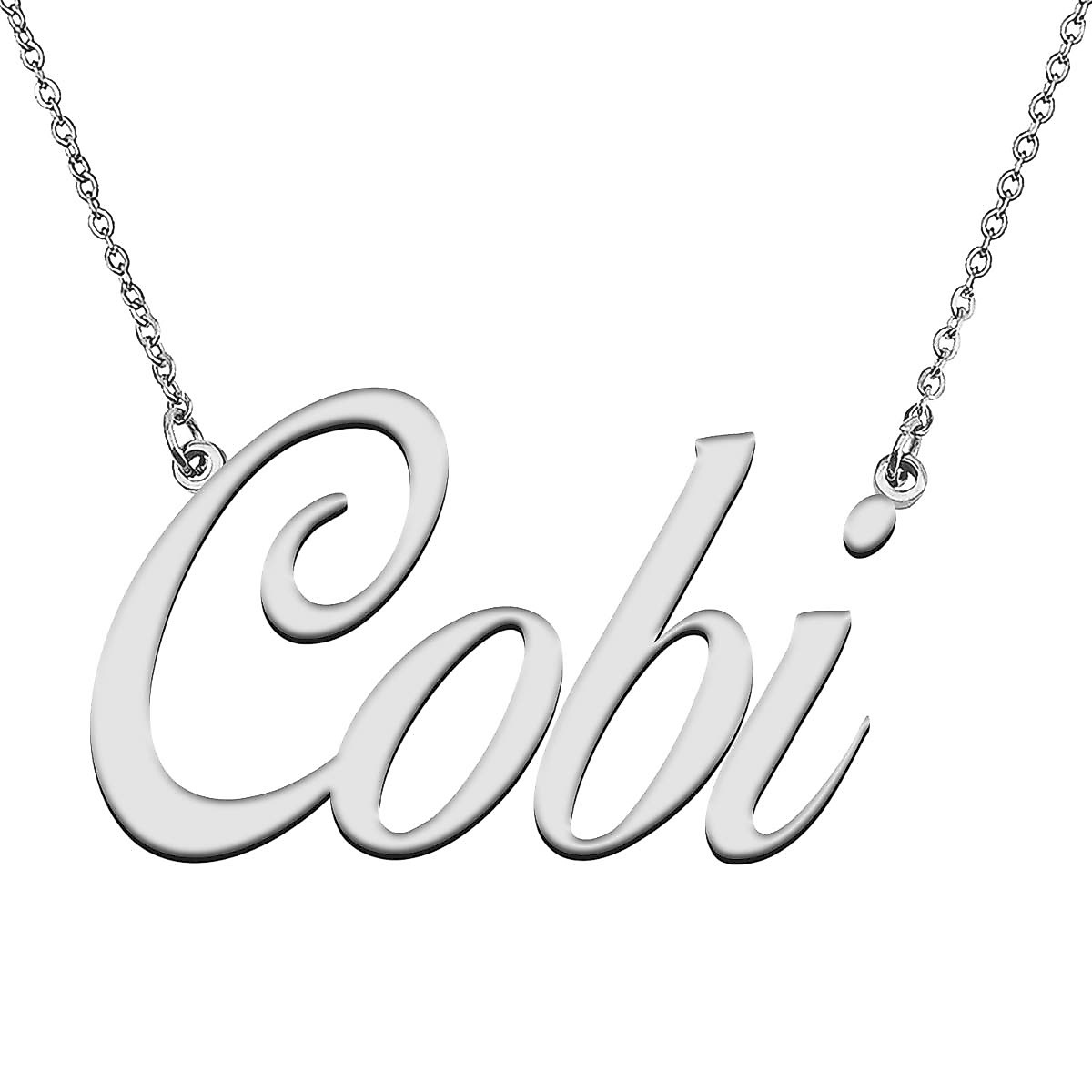 GR859C Personalized Heart Pendant Name Necklace for Her Cobi