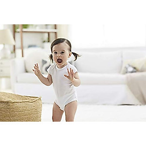 Gerber Unisex Baby Multi-Pack Long-Sleeve Onesies Bodysuit Mitten Cuff Sizes 6-Pack White 18 Months