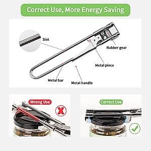 Jar Opener for Weak Hands+1 Rubber Gripper Pad Adjustable Stainless Steel Bottle Opener Jar Opener for Seniors with Arthritis Lid Opener Jar Cap Opener with No Slip Grip for Kitchen Canning Tools