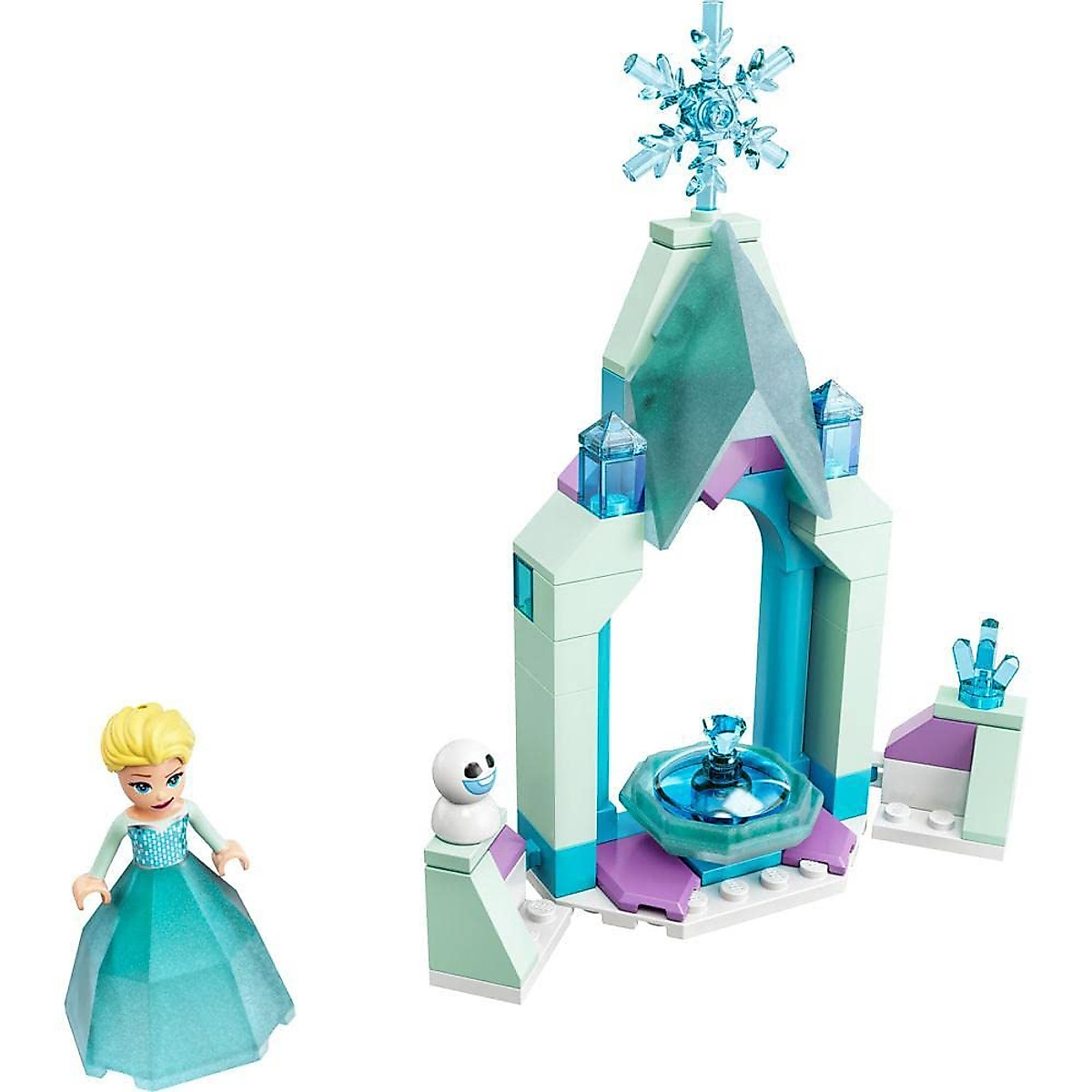 LEGO Disney Elsa's Castle Courtyard 43199 Building Set, Disney Frozen Ice Castle with Princess Elsa Mini Doll Figure, Disney Princess Toy Set for Kids Age 5+, Great Gift for Birthday or Any Time