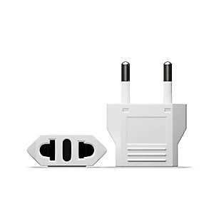 Unidapt 2-pack Europe Travel Plug Adapter, USA to European Plug Adapters, Travel from US Canada America Mexico to EU Europe Italy France Germany Spain Outlets, Type C Pin Converter, 220V Power Plugs