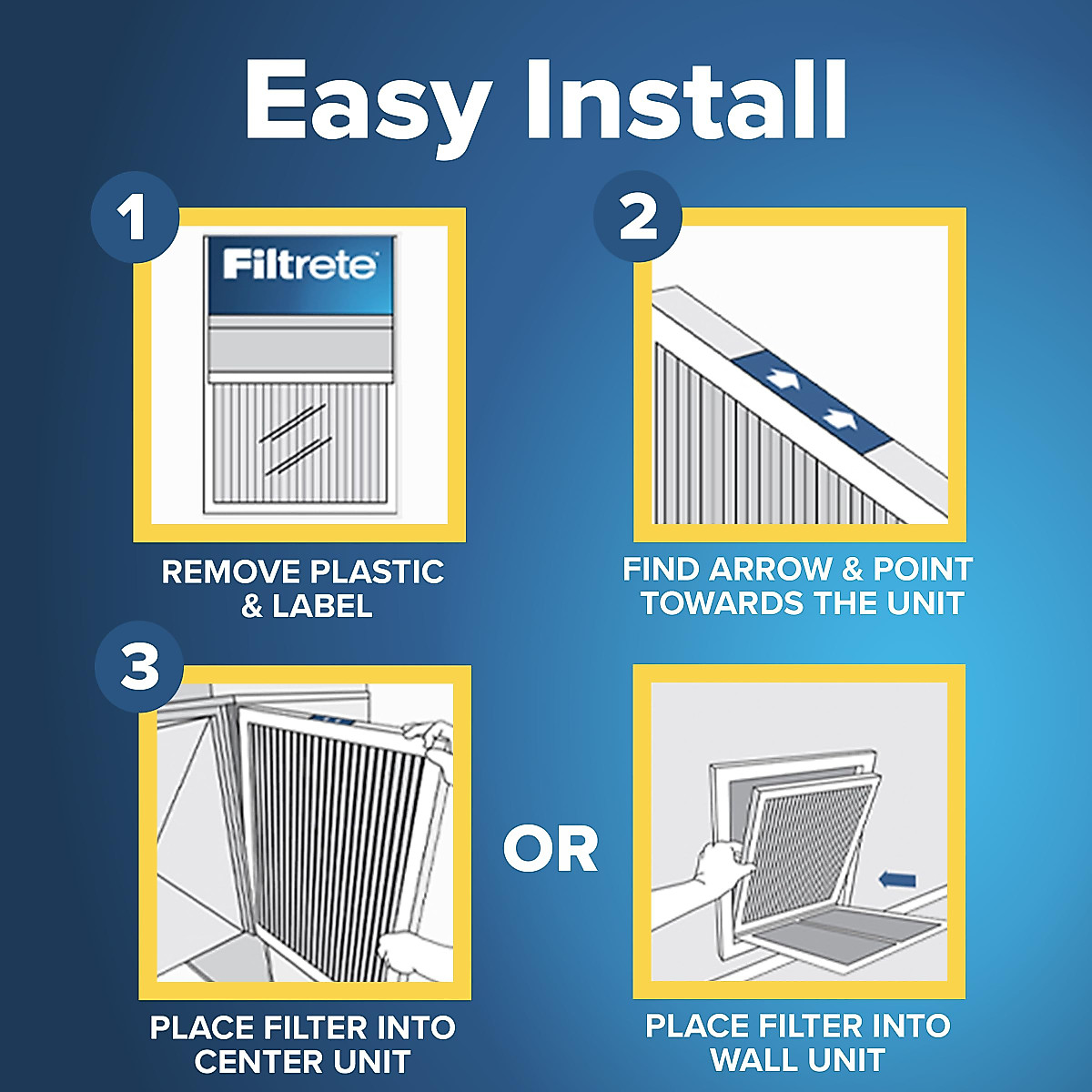 Filtrete 16x20x1 AC Furnace Air Filter, MERV 5, MPR 300, Capture Unwanted Particles, 3-Month Pleated 1-Inch Electrostatic Air Cleaning Filter, 6-Pack (Actual Size15.69x19.69x0.81 in)