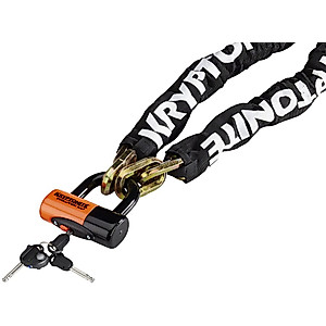 Kryptonite New York FAHGETTABOUDIT 1217 Bike Chain Lock, 5.5 FT Long 12mm Steel Chain Heavy Duty Anti-Theft Bicycle Chain Lock with Keys, Ultimate Security for E-Bike, Motorcycle, Scooter