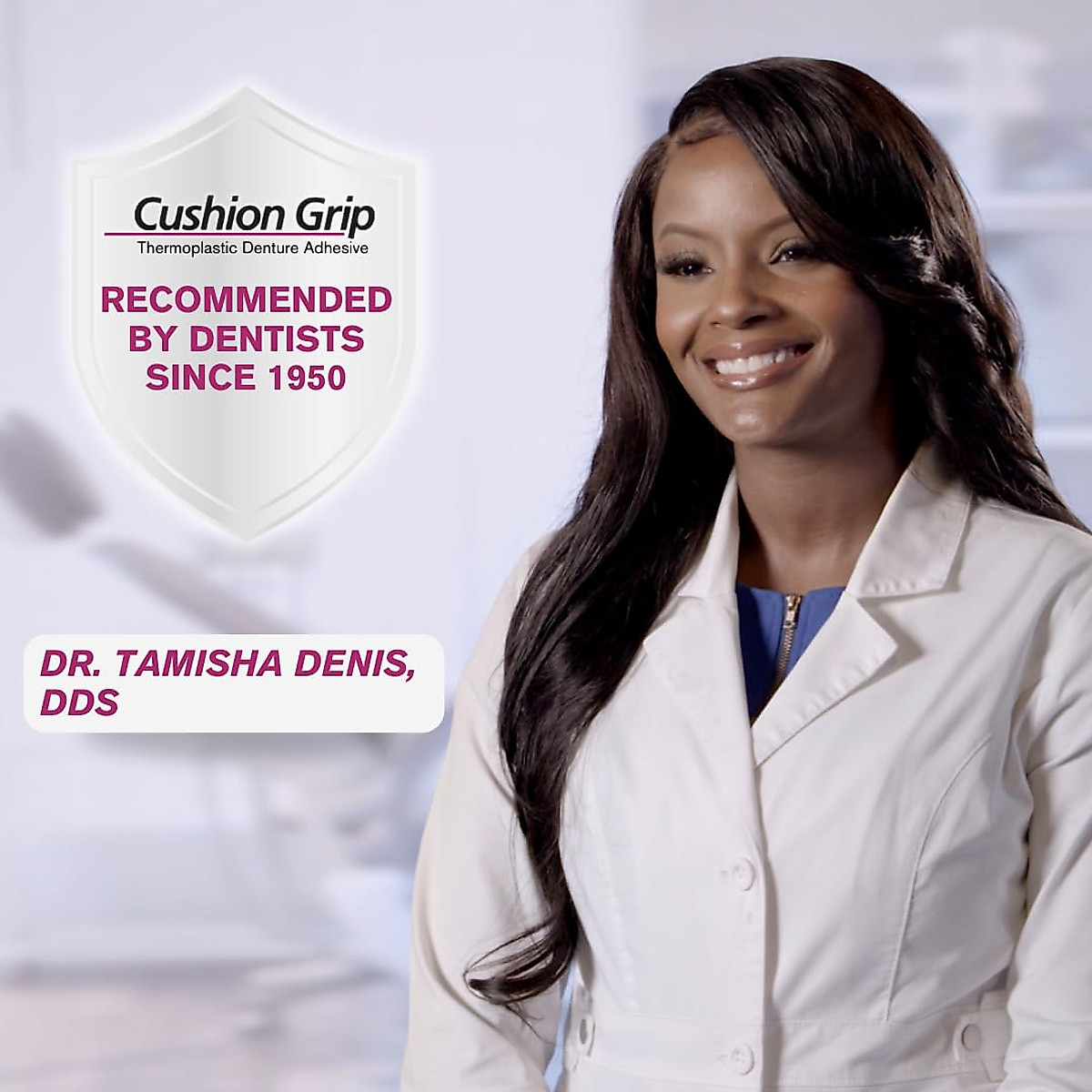 Cushion Grip Thermoplastic Denture Adhesive, 1 oz (Pack of 3)