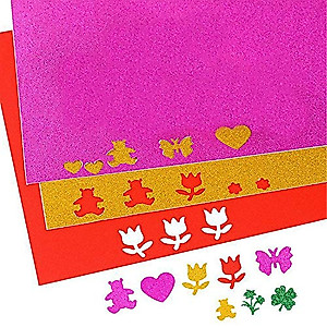 UPlama 40PCS Ultra Glitter Cardstock Heavy Paper 250gsm A4 Size Creative Handmade Decorative Card For DIY Gift Box Wrapping Birthday Party Decor Scrapbook,10 Colors 250gms