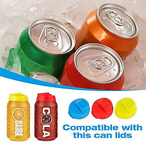 Soda Can Covers, 2024 Upgraded Can Covers for Soda Cola Can Lid Covers Round Protector, Reusable Plastic Can Spill Stopper or Protector For Fit Standard Size Cans 2.4 Inches (3pcs)
