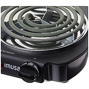 IMUSA USA Electric Single Burner, Black