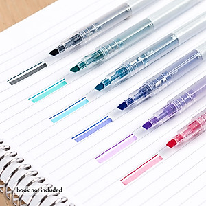 Erin Condren Colorful Marker Gem Dual-Ink/Dual-Tip Markers 6-pack | 6 Pens, 12 Highlight and Jewel-Tone Colors in Chisel Tip Highlighter and Fine Tip Pen | Design