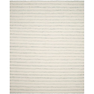 SAFAVIEH Dhurries Collection 2'6" x 10' Light Blue/Ivory DHU575G Handmade Flatweave Premium Wool Runner Rug