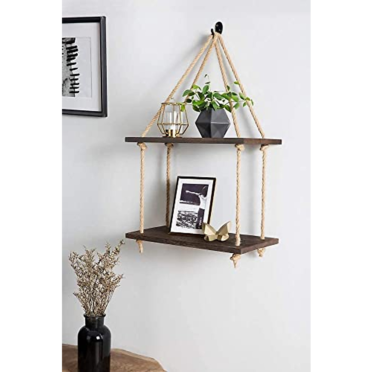 Mkono Wall Hanging Shelf, 3 Tier and 2 Tier