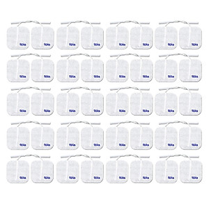 TENS Electrodes, Value Wired Replacement Pads for TENS Units, 40 TENS Unit Electrodes (2in x 2in, 40 Pack) Discount TENS Brand