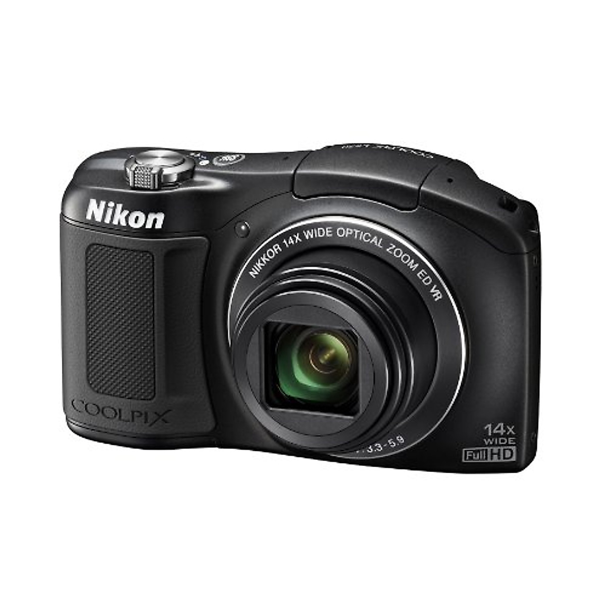 Nikon COOLPIX L620 18.1 MP CMOS Digital Camera with 14x Zoom Lens and Full 1080p HD Video (Black) (OLD MODEL)