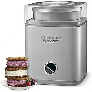 Cuisinart ICE-30BCP1 Pure Indulgence 2 Quart Frozen Yogurt-Sorbet & Ice Cream Maker Bundle with 1 YR CPS Enhanced Protection Pack