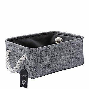 GUIMIYHY Storage Basket for Organizing, Collapsible Fabric Basket for Shelves, Closets, Laundry, Nursery, Decorative Basket for Gifts Empty (Grey)