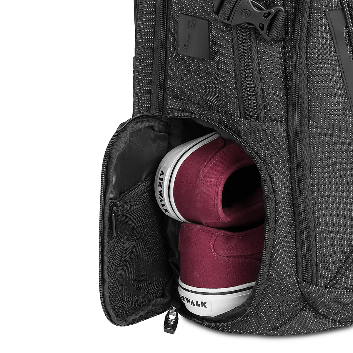 SwissGear Unisex-Adult 5358 USB ScanSmart Laptop Backpack, Black Dot, Large