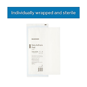 McKesson Non-Adherent Dressing Pads, Sterile, Nylon/Polyester, 3 in x 8 in, 75 Count, 1 Pack