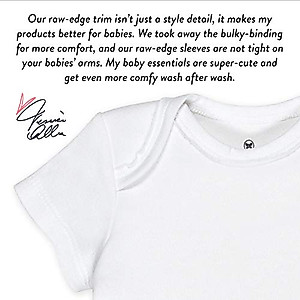 HonestBaby unisex baby Organic Cotton Short Sleeve Bodysuits Multipack and Toddler T Shirt Set, 5 Pack Bright White, 3-6 Months US