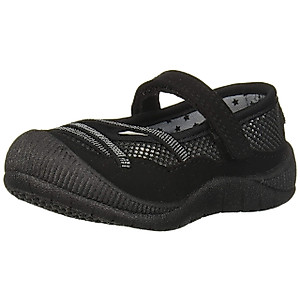 OshKosh B'Gosh Baby-Girl's Franci Mary Jane Flat, Black, 4 M US Toddler