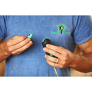 Stahlwille 18120001 Ratcheting Screwdriver Bit Holder No. 4008 Size 1 for Bit Screwdriver Inserts with External Hex 1/4" drive, 48 Teeth, 7.5 deg working angle, Length 250mm, Made in Germany.