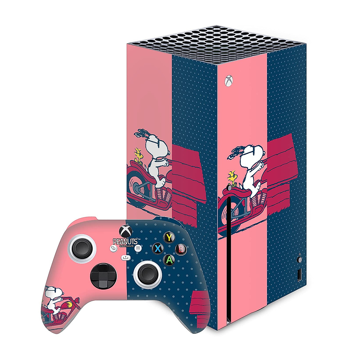 Head Case Designs Officially Licensed Peanuts Snoopy & Woodstock Character Graphics Vinyl Sticker Gaming Skin Decal Cover Compatible With Xbox Series X Console and Controller Bundle