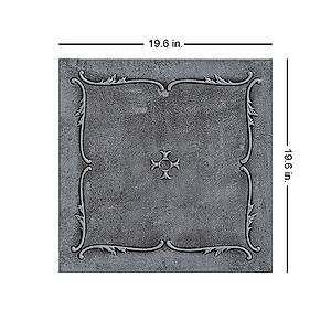 A La Maison Ceilings R05 Spring Buds Foam Glue-up Ceiling Tile (21.6 sq. ft./Case), Pack of 8, Moss Gray