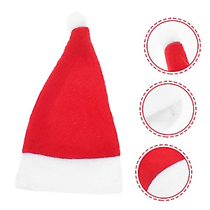 SEWACC 24pcs Christmas Santa Hats Silverware Holders Mini Christmas Hat Christmas Cutlery Holders Xmas Party Table Dinnerware Flatware Decor