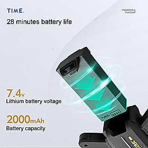 Professional Drones with Dual Camera for Adults 6k for Beginner with GPS&Auto Return Home,56 Mins Flight Time,1000m Control Range Foldable Drone,Follow Me,Light Positioning,Brushless Motor,5Ghz Fpv B
