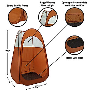 Gigatent Spray Tan Pop Up Tent - Professional Sunless Tanning Pop-Up Spraying Booth for Airbrush Art, Makeup & Painting - 50'' x 37'', Folds Easily in 30 Seconds - with Carry Bag,brown