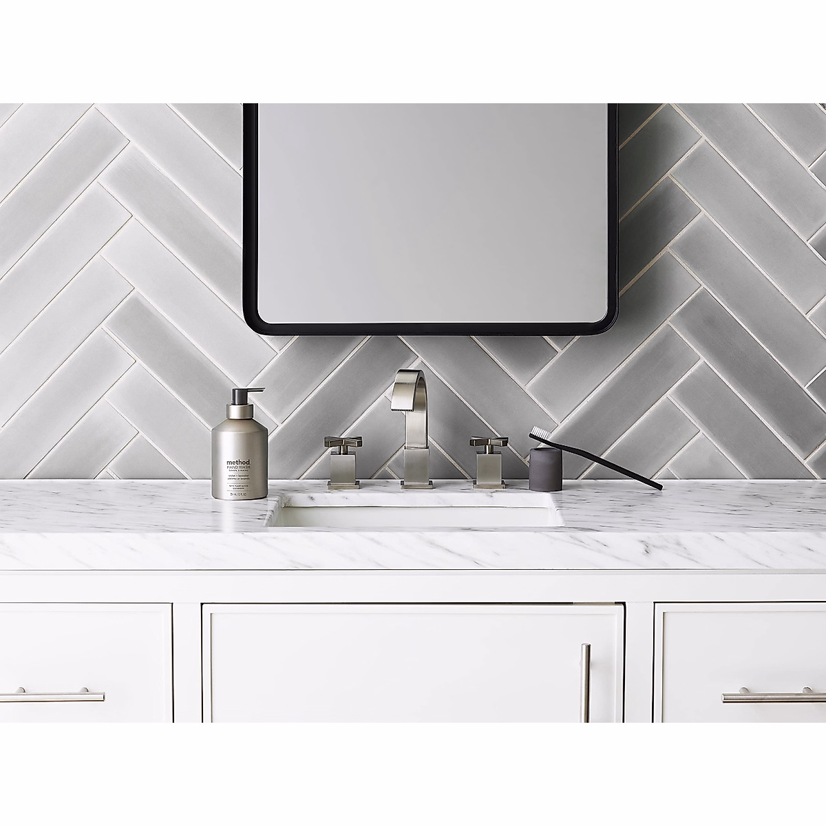 Method Gel Hand Soap, Violet + Lavender, Reusable Silver Aluminum Bottle, Biodegradable Formula, 12 oz (Pack of 3)