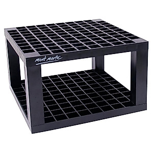 MONT MARTE 96 Hole Plastic Pencil & Brush Holder for Paint Brushes, Pencils, Markers, Pens and Modeling Tools. Provides Excellent Art Studio Organization.