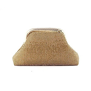 WETYG Rhinestones Soft Evening Bags Diamonds Hobos Day Clutch with Chain Shoulder Wedding Purse Bags (Color : E, Size