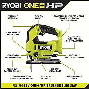ONE+ HP 18V Brushless Cordless Jig Saw (Tool Only)
