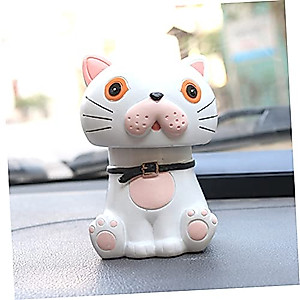 Levemolo Bobble Head Cat Ornament Car Decoration Spring Decor Decoration for Home Spring Base Dancing Toy Bobblehead Kitten Cat Bobbleheads Dashboard Figurine Kitten Adorn Resin Cat Crafts