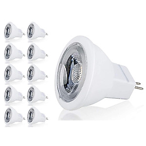CBconcept UL-Listed MR11 GU4.0 LED Light Bulbs, 10-Pack, 2 Watt, Dimmable 230 Lumen, Warm White 3000K, 36° Beam Angle, 12 Volt, 20W Halogen Bulbs Equivalent,Landscape/Accent/Recessed/Track Lighting