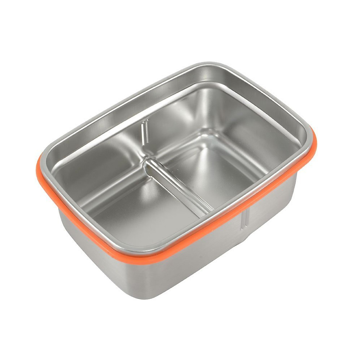 Mighty Hippo RECTANGLE Stainless Steel BENTO Food Container (Size: SMALL) - 2 Compartments (Removable Divider / Leak Proof / Dishwasher Safe / Reusable / Food Safe / Metal / BPA Free / Meal Prep)