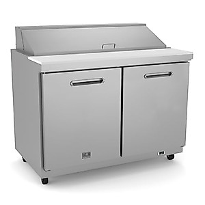 Kelvinator KCHST48.12 Stainless Steel Sandwich/Salad Preparation Table, 48" with 12GN 1/6 containers