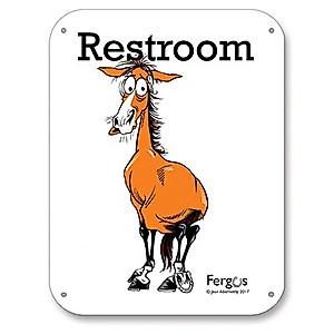 FERGUS Stall/Barn Sign Restroom