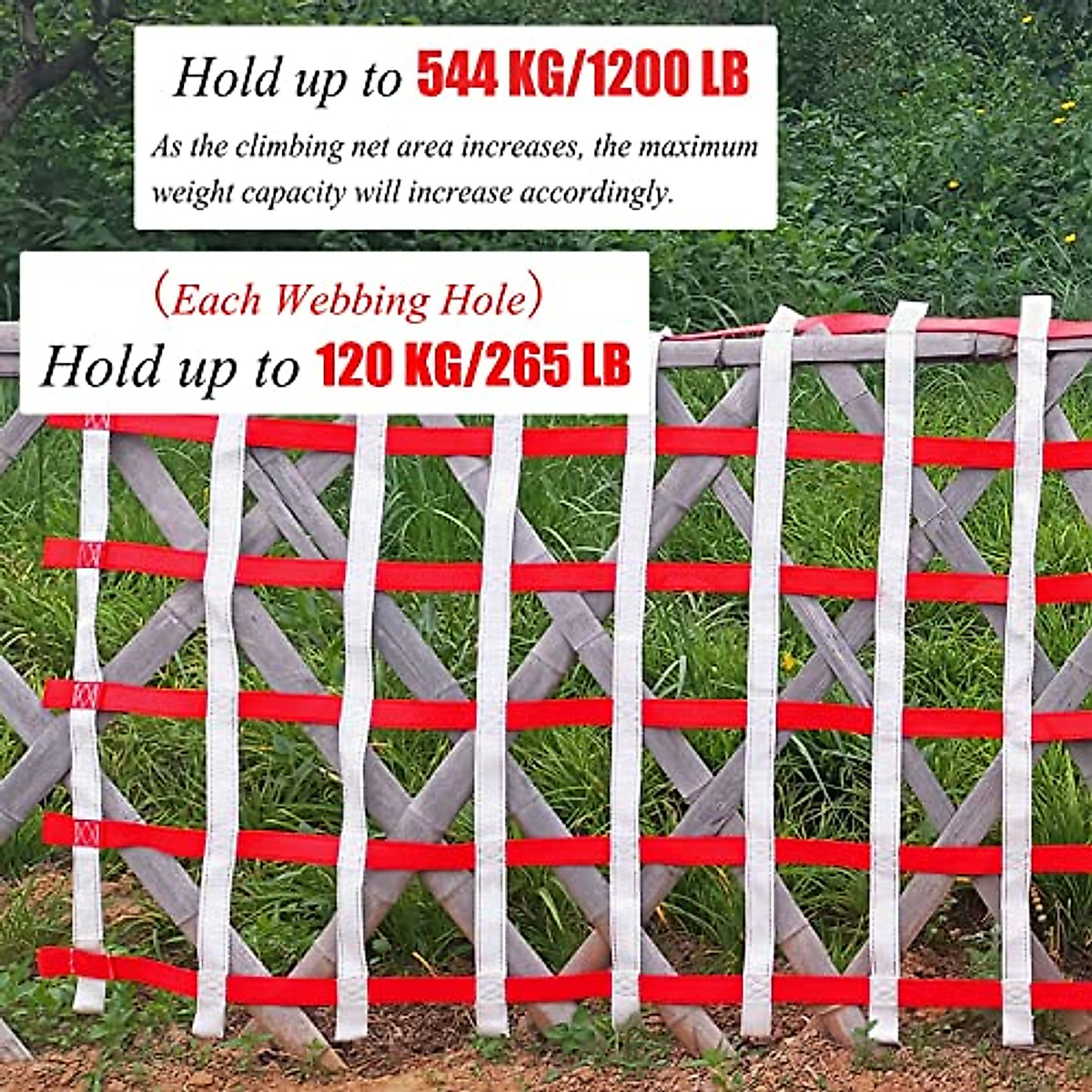 DREAMOSA Outdoor Climbing Net for Kids,Playground Cargo Net,Indoor Jungle Gym Ninja Warrior Obstacle Course Kids Climbing Wall Tree House Accessories Swing Set Rope Net,for Training Equipment