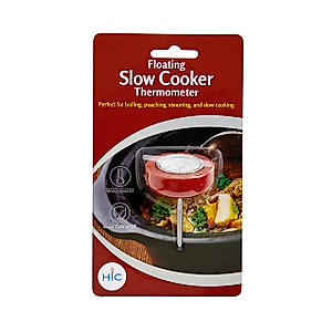 HIC Harold Import Waterproof Floating Slow Cooker Thermometer, Stainless Steel Stem and Housing with Stay-Cool Buoy