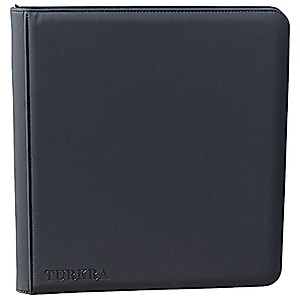 TURKRA Premium Card Binder,12-Poket Card Holder Album with Zipper, Side Loading 480 Pocket Binder for Trading Cards and Sports Cards (Black)